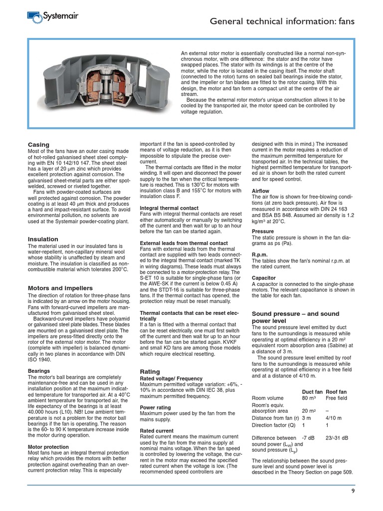 Fan Air Intake Mechanisms Explained | PDF | Electric Motor | Duct (Flow)