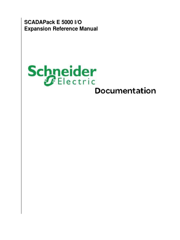 Scadapack E 5000 I/O Expansion Reference Manual | PDF | Input/Output | Programmable Logic Controller