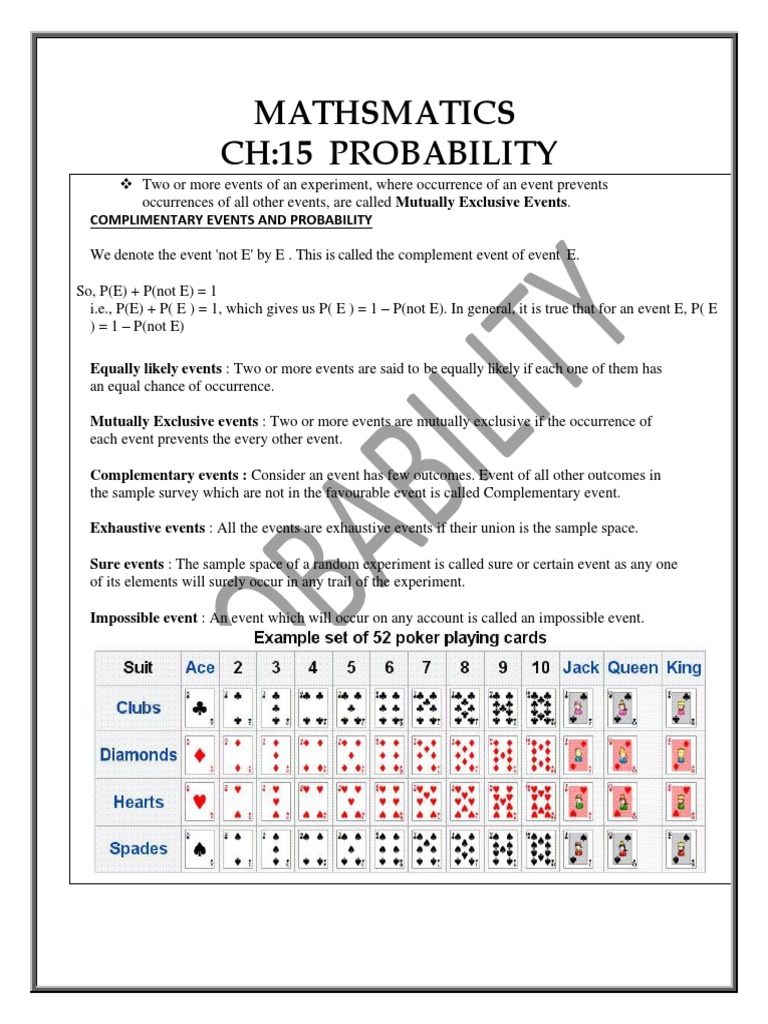 Probability | PDF | Probability | Numbers
