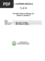 Tle - 9 - Module 1 - Quarter 3 | PDF | Nail (Anatomy)