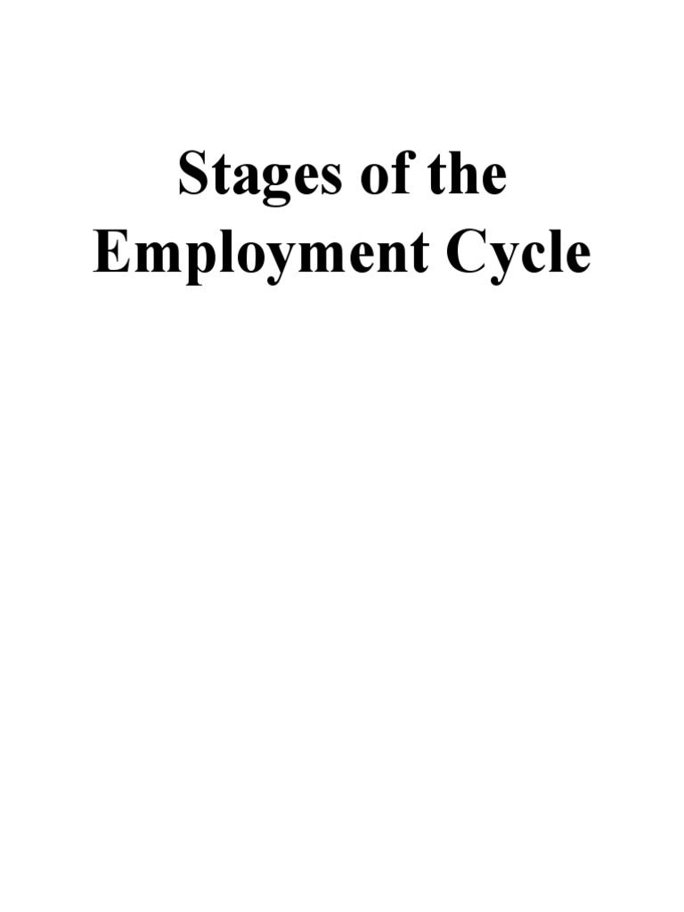 Stages of The Employment Cycle.x | PDF | Performance Appraisal | Human ...