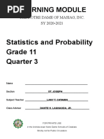 Statistics and Probablity SHS 11-Module 1 - Week1 | PDF | Random ...