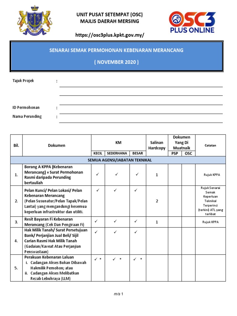 Senarai Semak Kebenaran Merancang | PDF