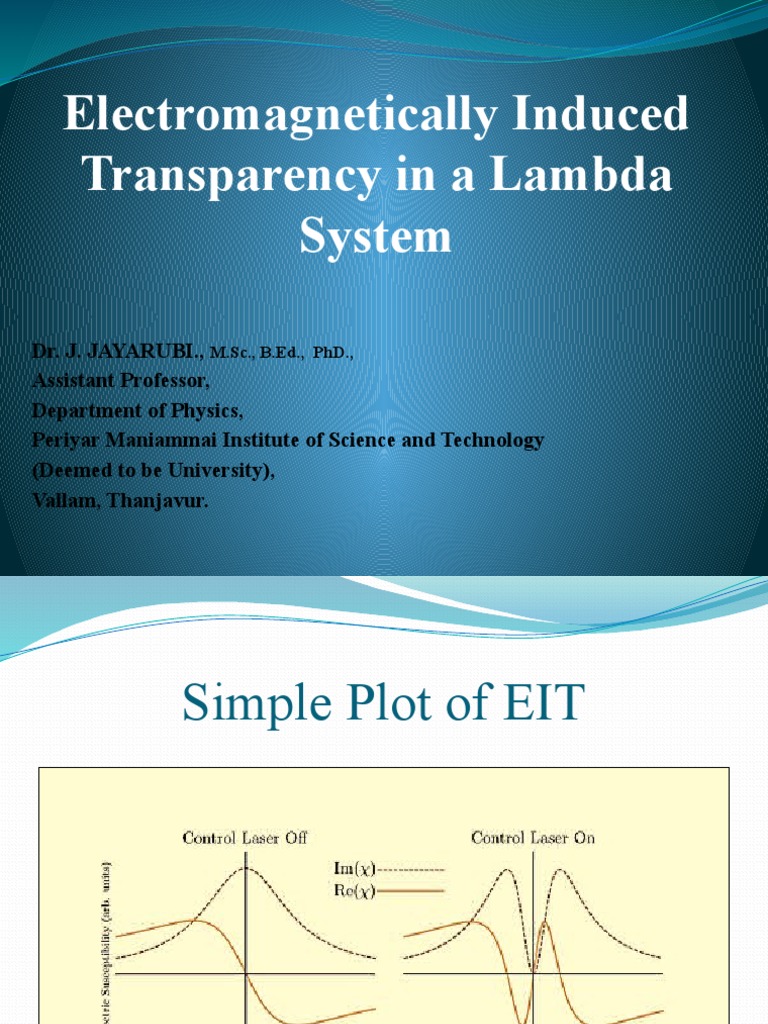 Electromagnetically Induced Transparency in A Lambda System | Download ...