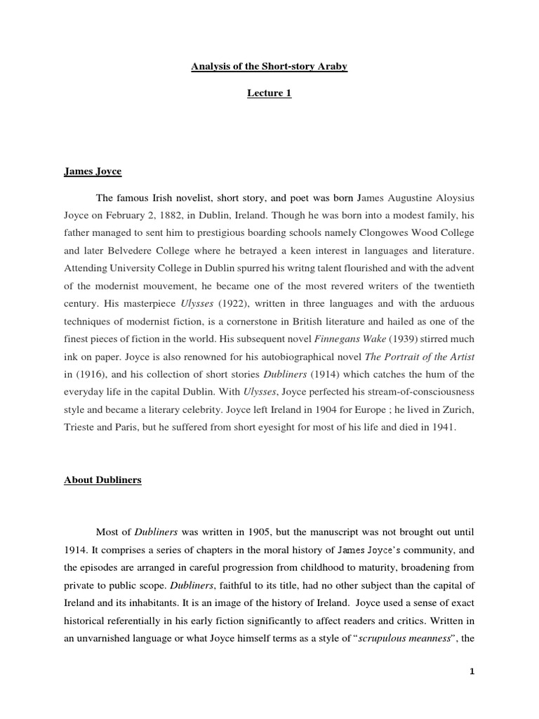 Analysis of Historical, Biographical and Literary Contexts Relevant to ...