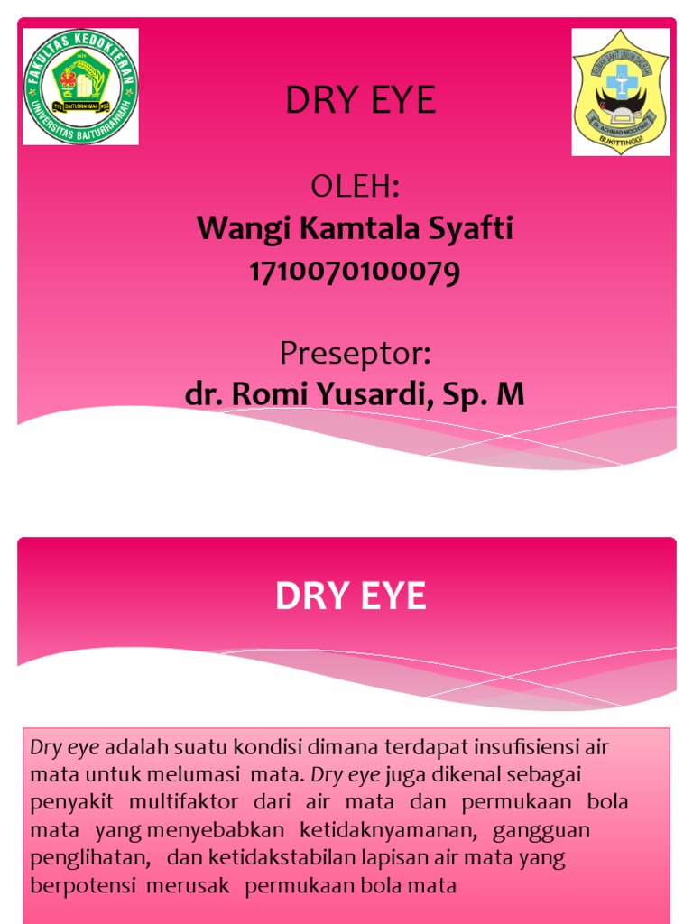 Dry Eye PPT WKS | PDF
