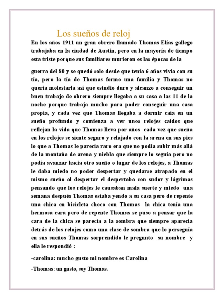 Los Sueños de Reloj | PDF | Poesía