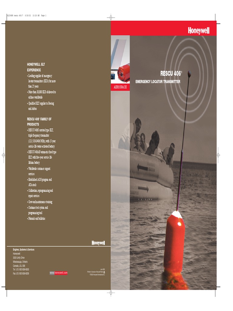 RESCU 406: Honeywell Elt Experience | PDF | Transmitter | Frequency ...