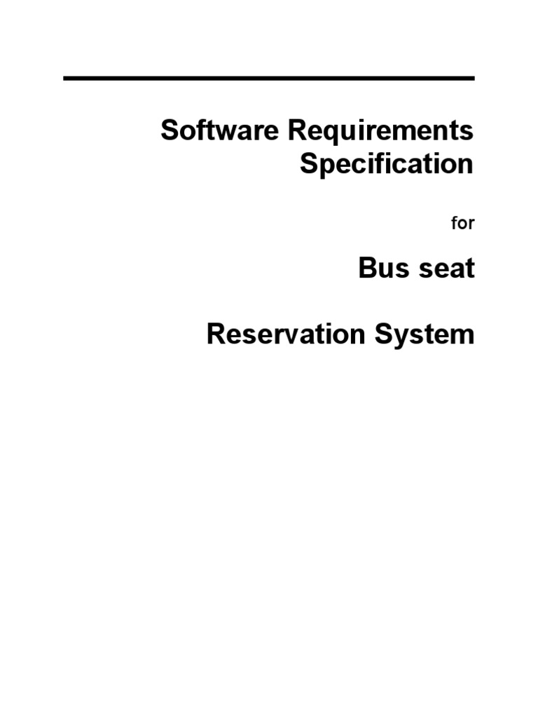 SRS Bus Seat Reservation System | PDF | Bus | User Interface