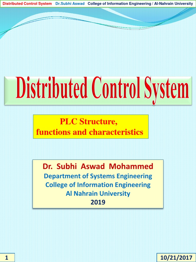 Lecture 2-DCS and PLC Structure, Function and Chracterstics | PDF | Programmable Logic ...