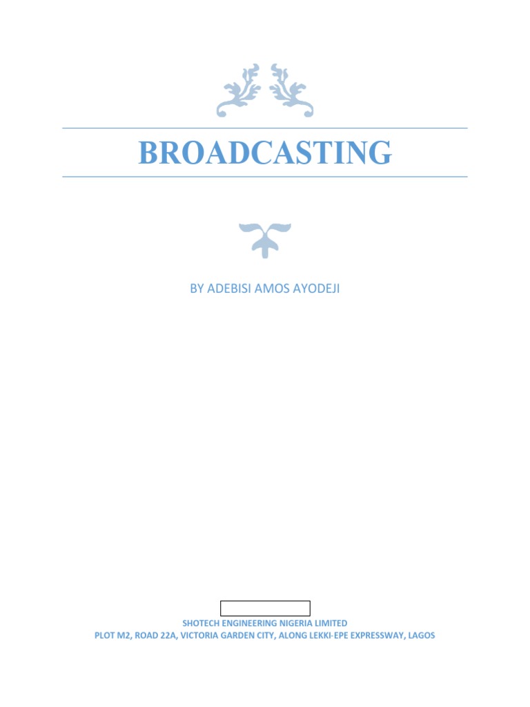 BROADCASTING | PDF | Broadcasting | Television