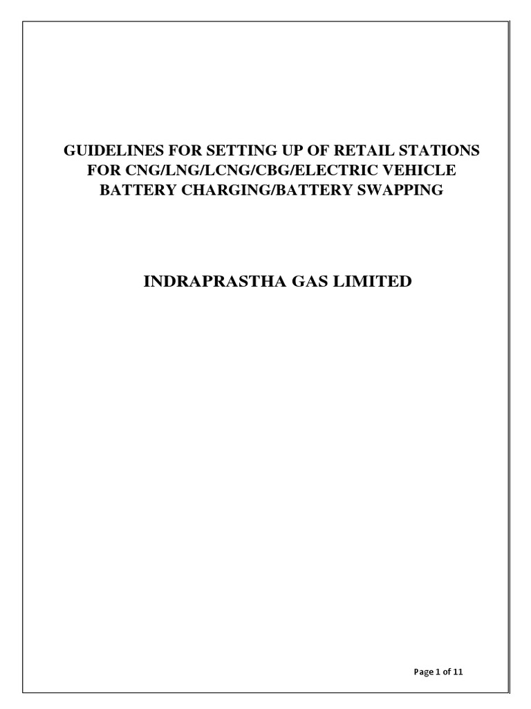 CNG/LNG Retail Station Setup Guidelines | PDF | Partnership | Lease