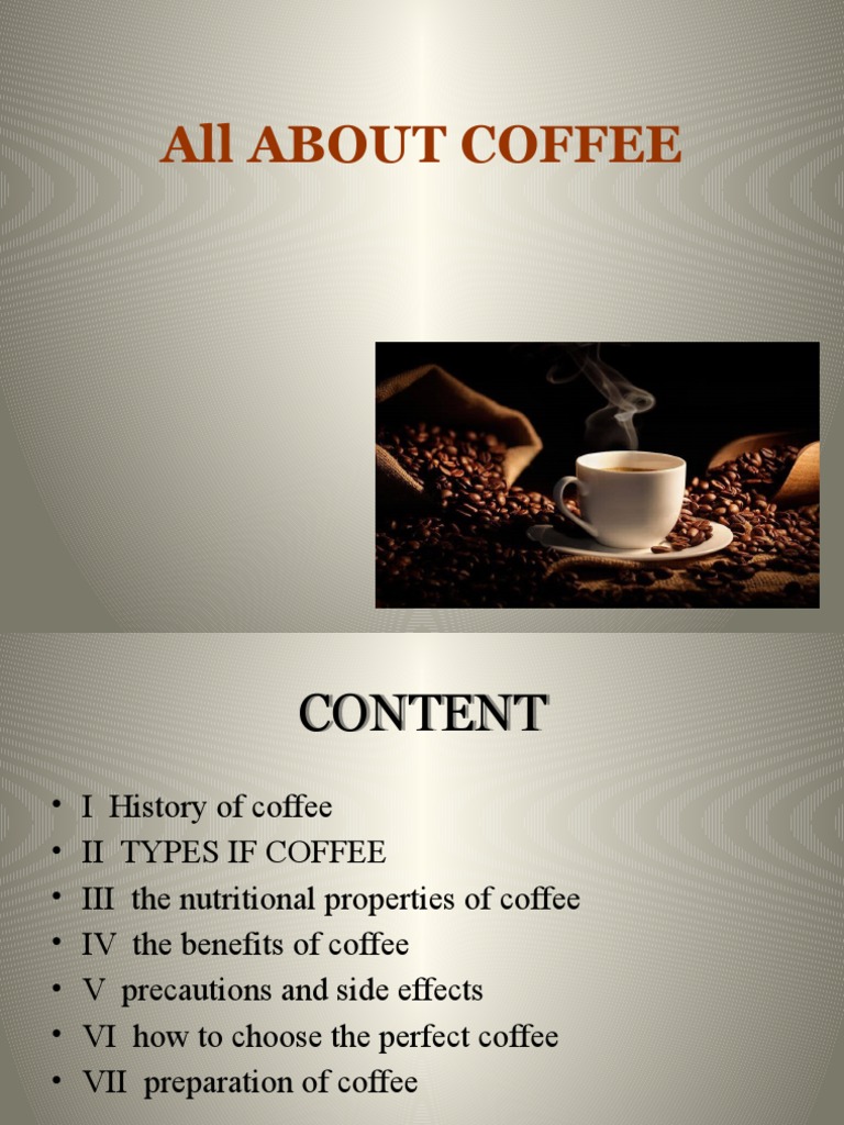 All About Coffee | PDF | Coffee | Caffeine