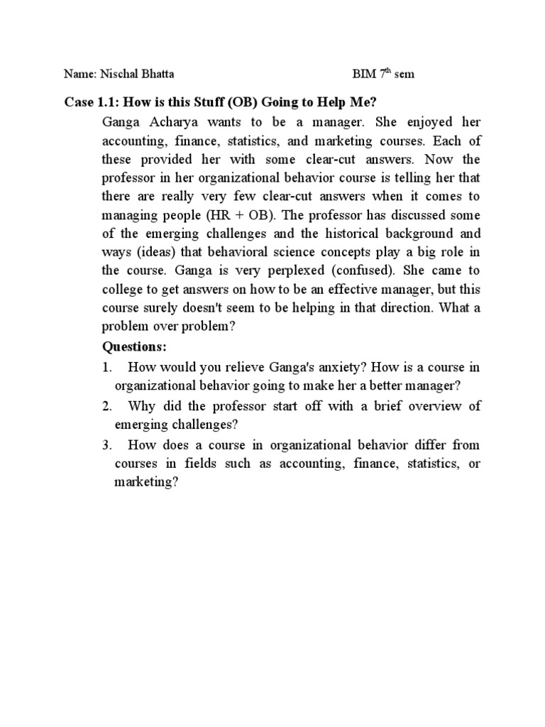 Chapter 1 Case Study | PDF | Motivation | Motivational