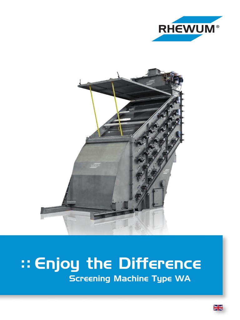 Screening Machine RHEWUM WA 606d523ae0775 | PDF | Machines ...
