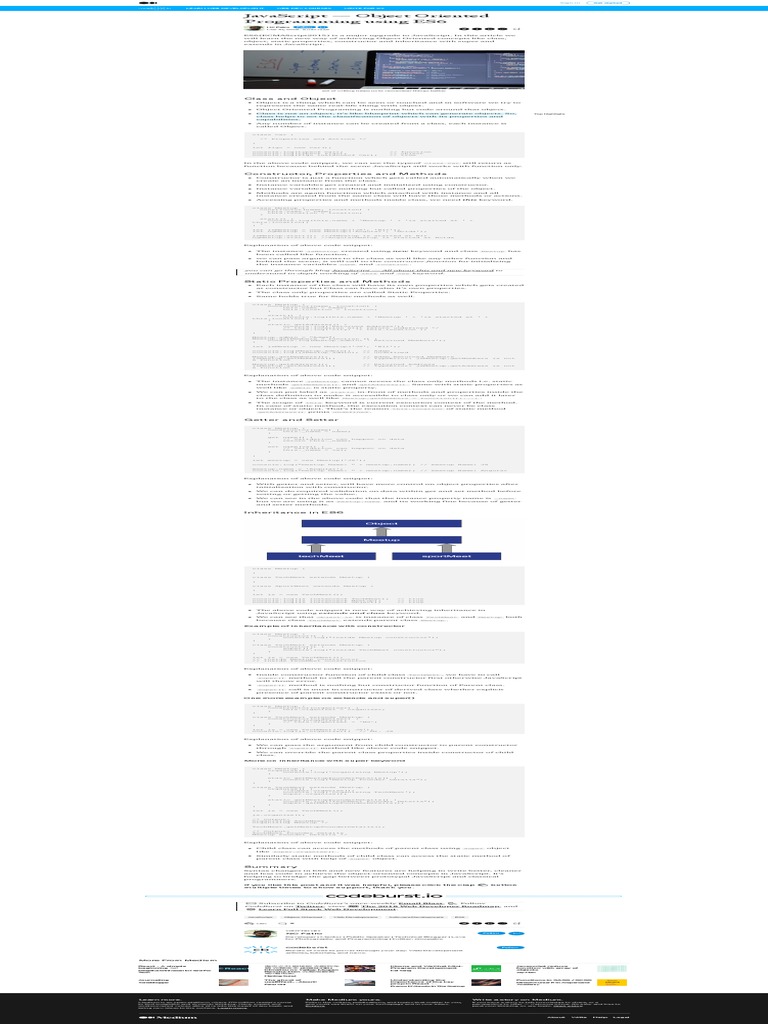 JavaScript - Object Oriented Programming Using ES6 - by NC Patro ...