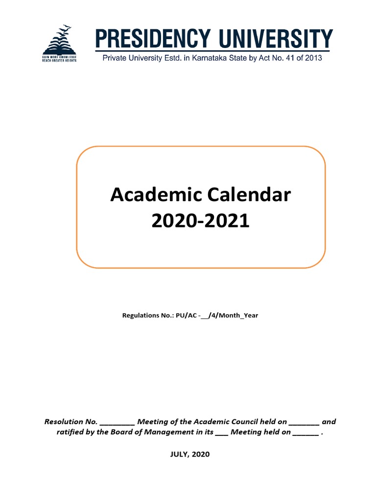 Academic Calendar 2020-2021 HSNSJ | PDF | Academic Term | Qualifications
