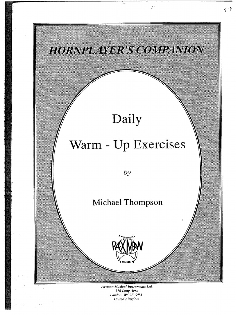 Thompson - Daily Warm Up Exercises | PDF