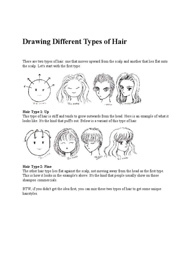 15 - Drawing Different Types of Hair | PDF