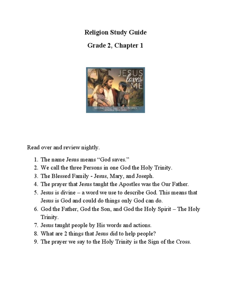 Religion Study Guide Chapter 1 Grade 2 | PDF | Philosophy