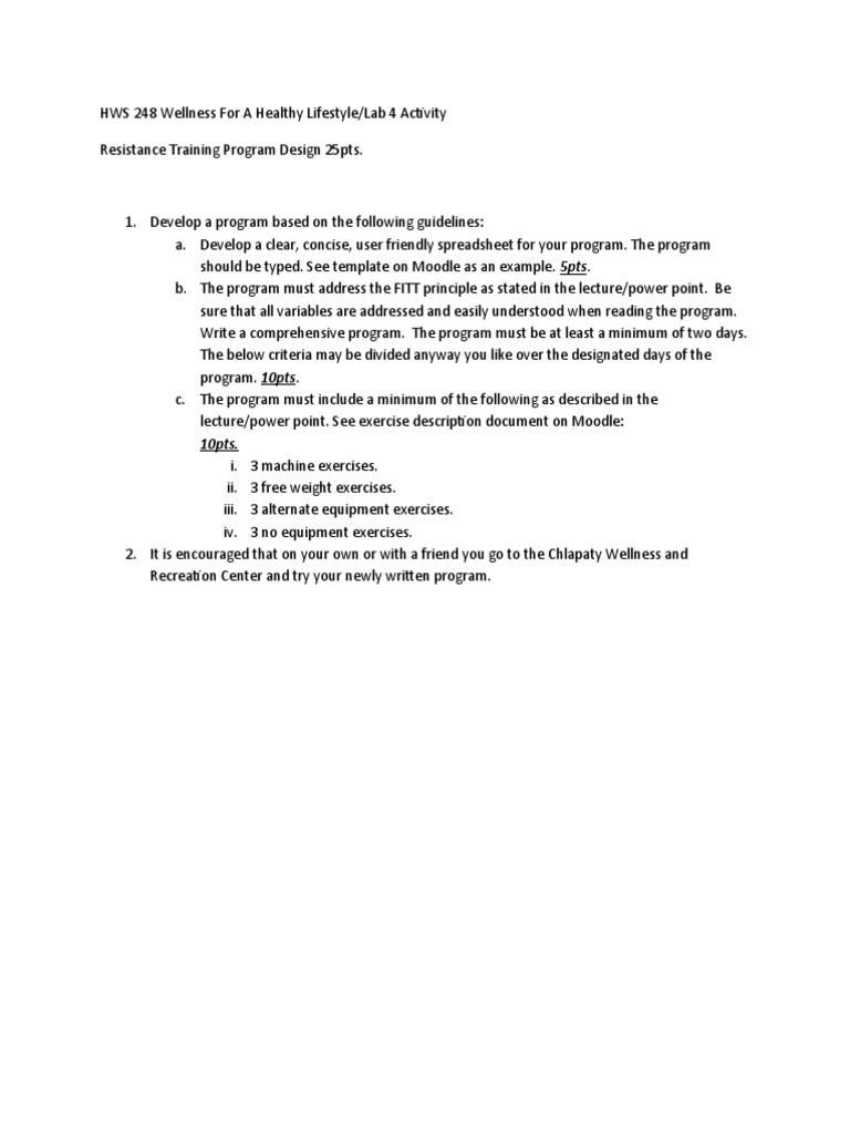 Resistance Training Program Design | PDF | Career & Growth