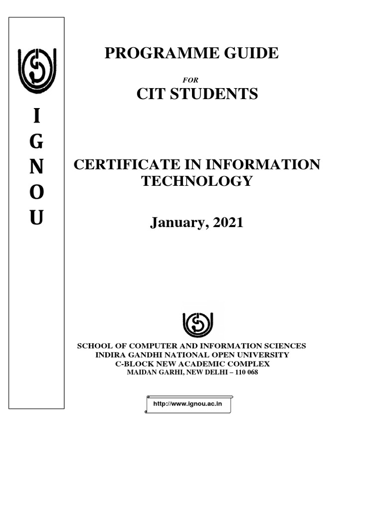 Cit Programme Guide 2021 | PDF | Internet & Web | World Wide Web
