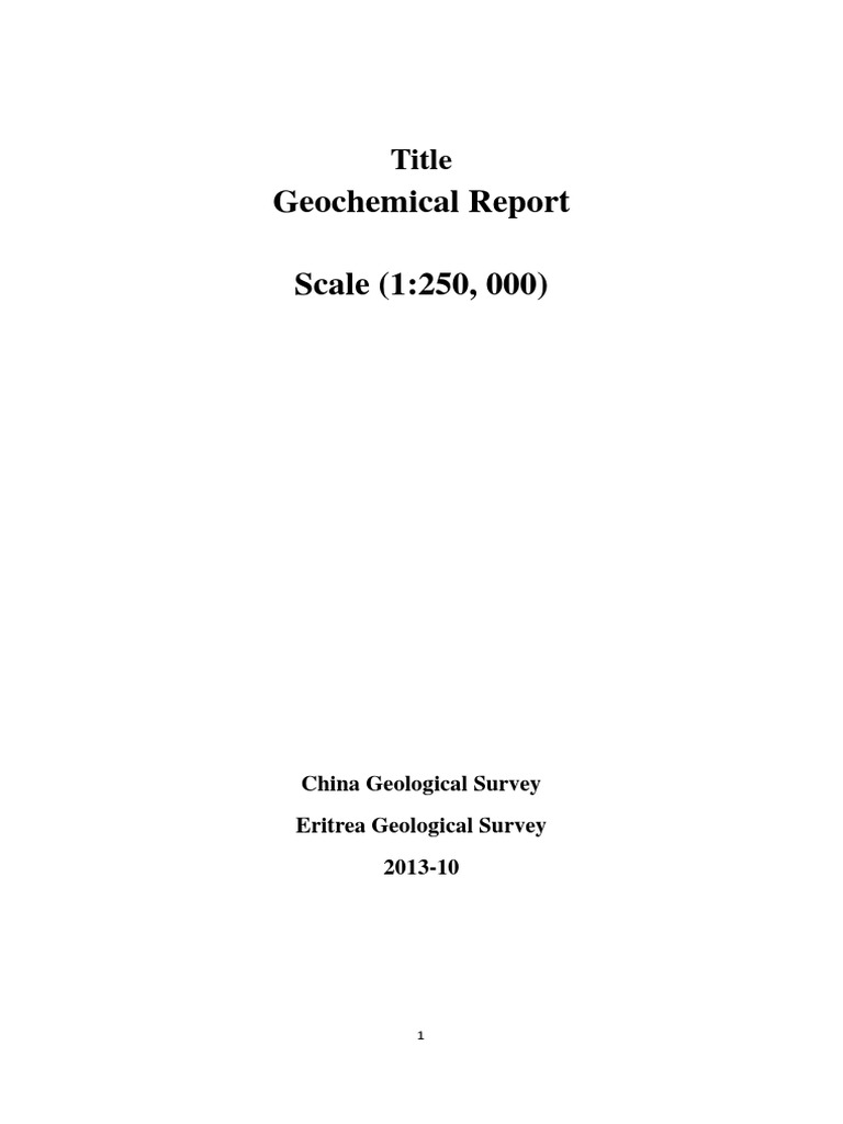 Guidelines For Geochemical Survey Report | PDF | Geology | Rock (Geology)
