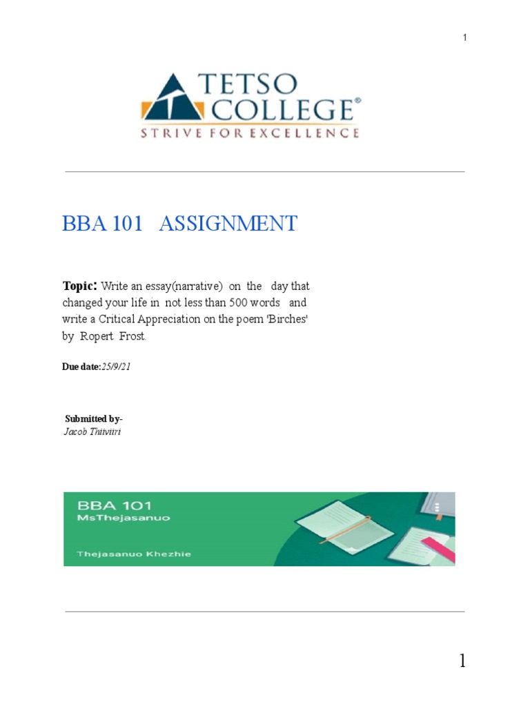 BBA 101 Assignment | PDF | Poetry