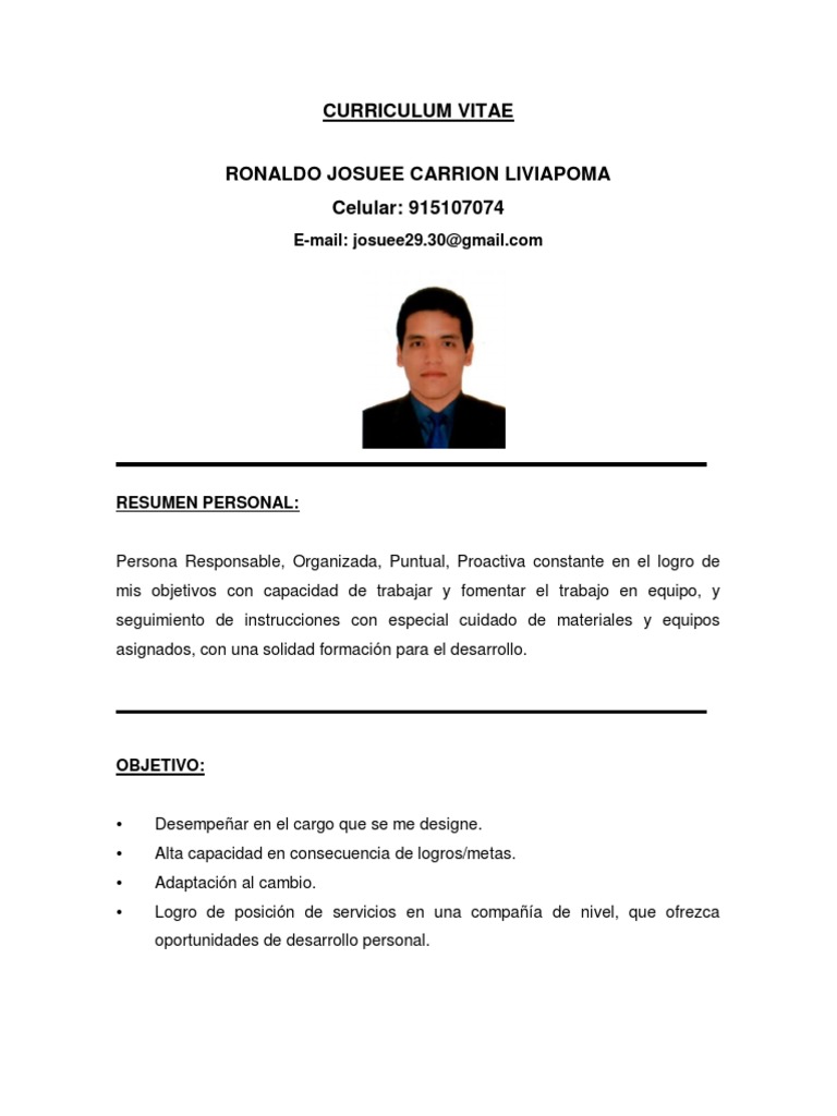 Curriculum Vitae Ronaldo 2020 | PDF