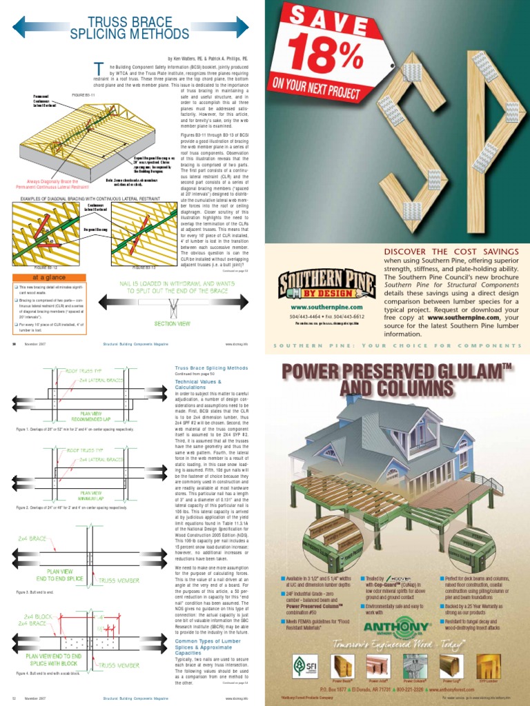 Truss Brace Splicing Methods: Discover The Cost Savings | PDF | Truss ...