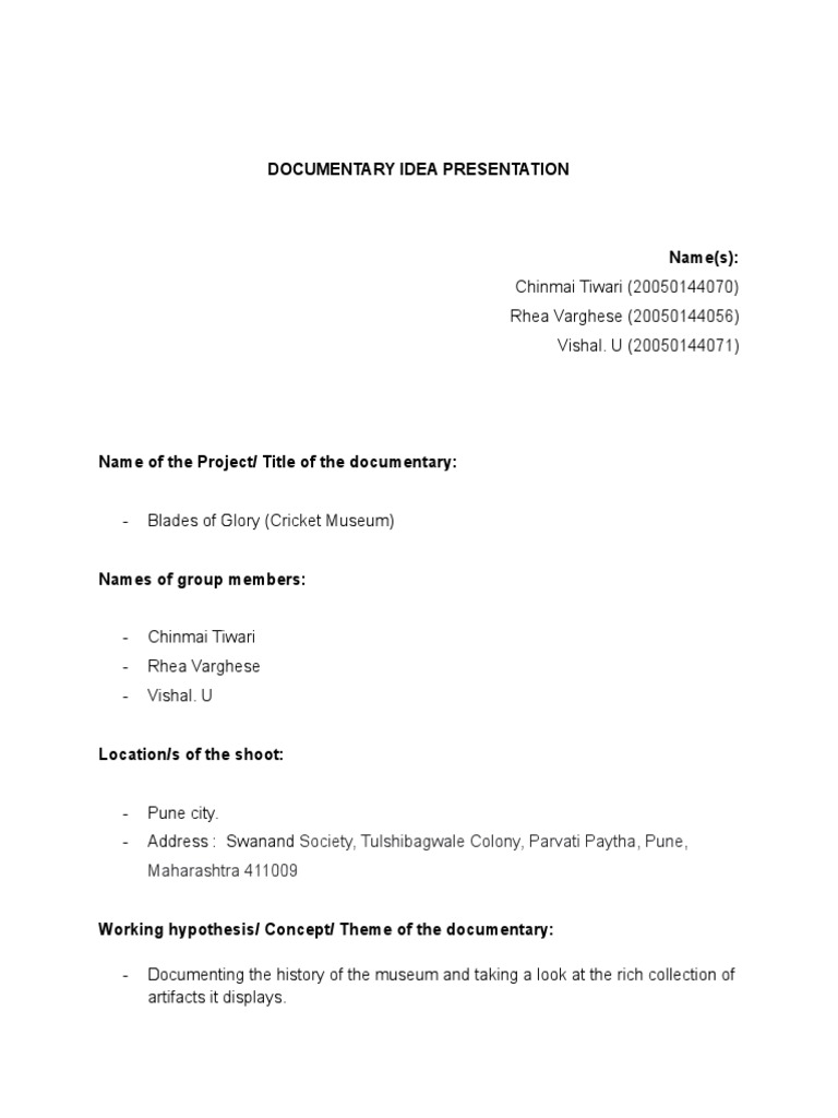 Documentary Idea Presentation: Society, Tulshibagwale Colony, Parvati ...