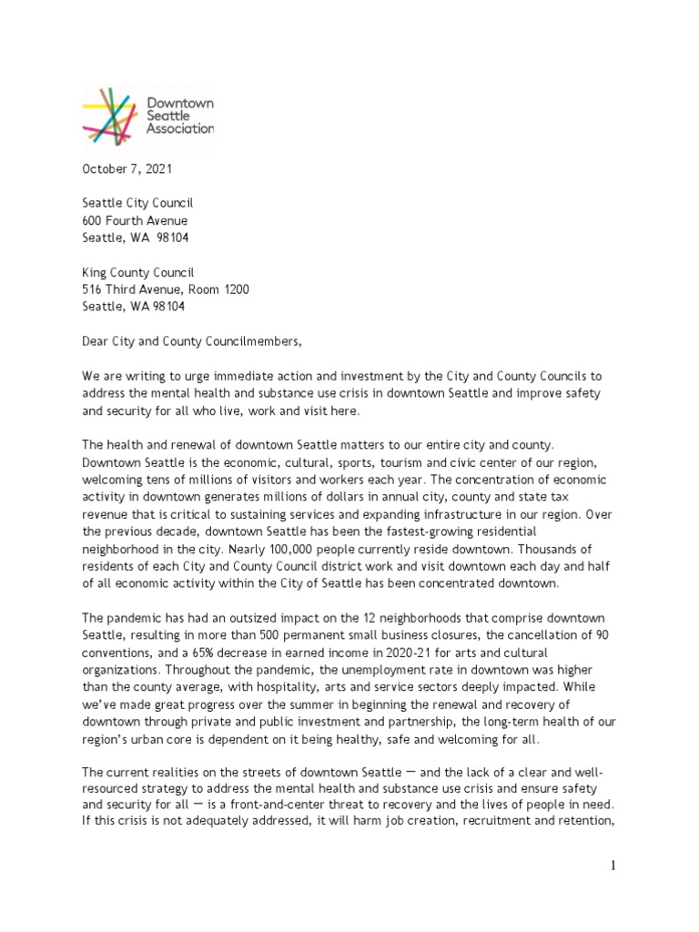DSA Letter To City and County On Public Safety and Homelessness | PDF ...