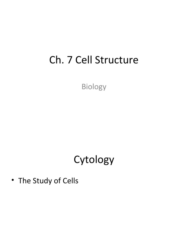 Ch. 7 Cell Structure: Biology | PDF | Endoplasmic Reticulum | Cell ...