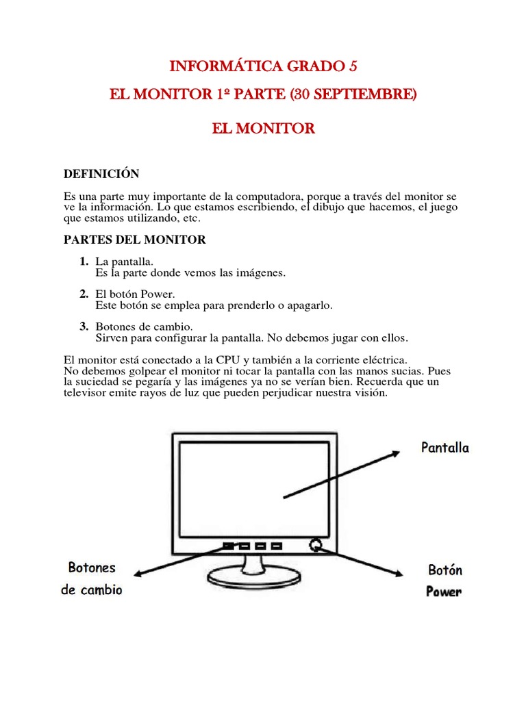 Partes del Monitor y su Función | PDF | Informática | Tecnología