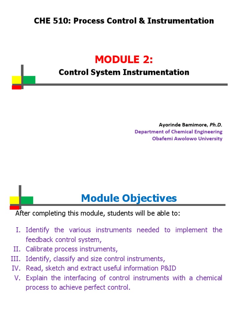 WEEK 2 MODULE 2 - Process Instrumentation - Edited | PDF | Data ...