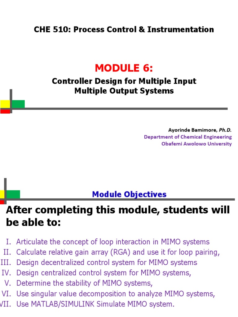 WEEK 6 MODULE 6 - Multivariable Control - NEW | PDF | Control Theory ...