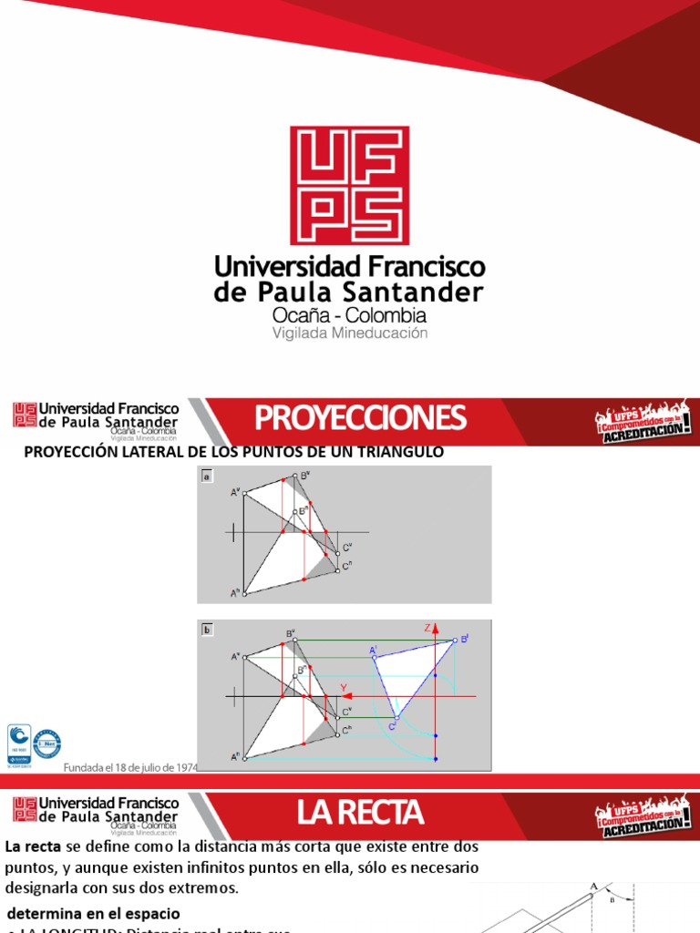 Proyección Lateral de Triángulos y Rectas | PDF | Línea (geometría ...