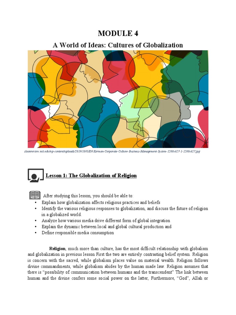 Module 4 - Lesson 1 - The Globalization of Religion | PDF ...