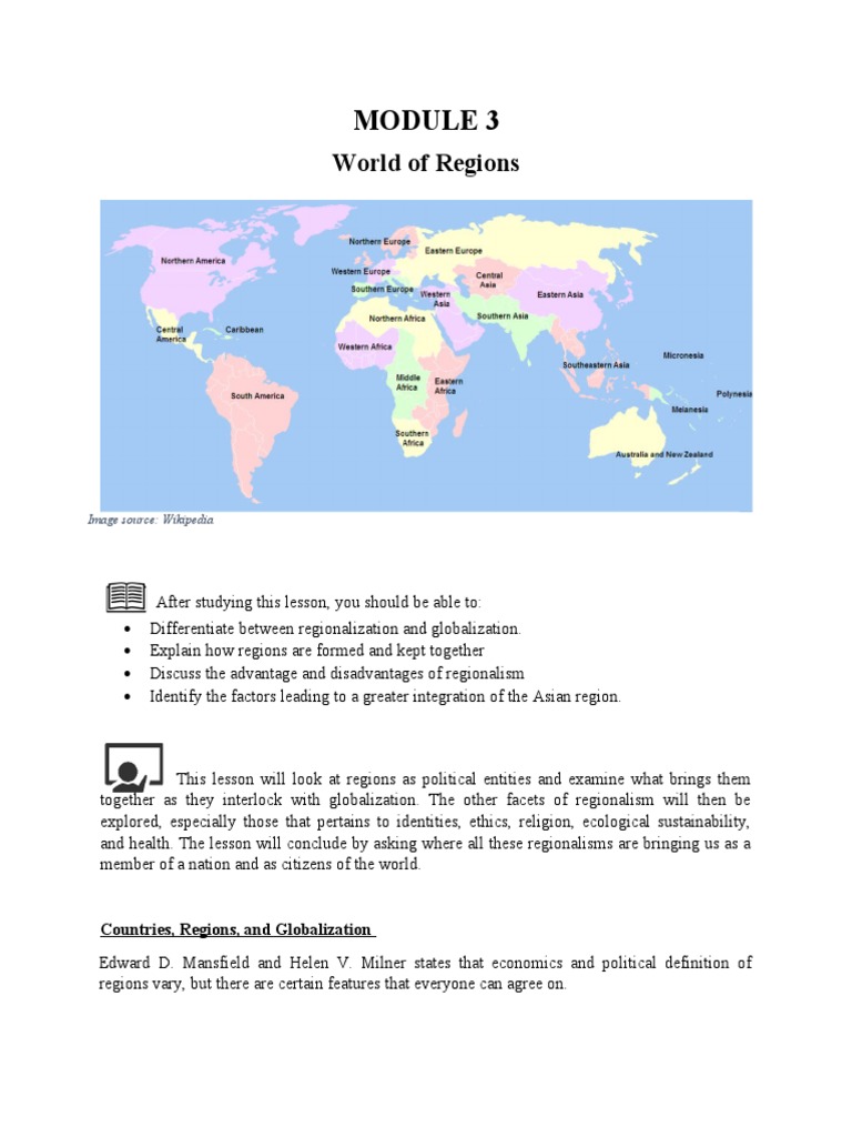 Module 3 - World of Regions | PDF | Opec | Political Science