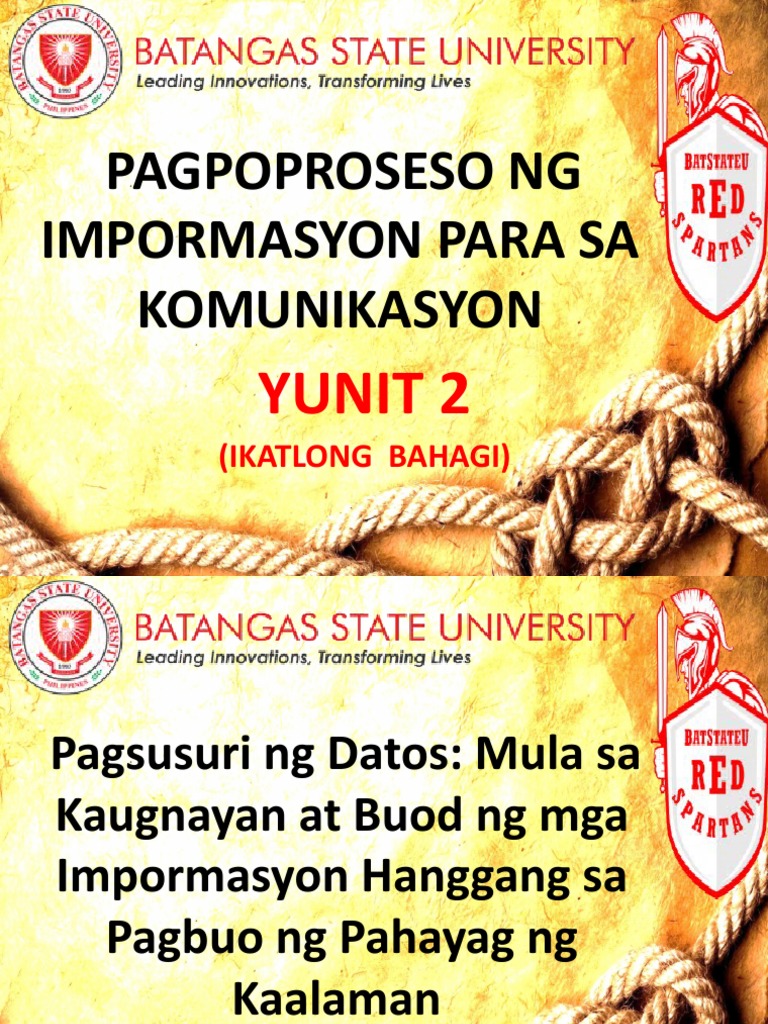 Yunit 2 - (Ikatlong Bahagi) - Pagsusuri NG Datos | PDF