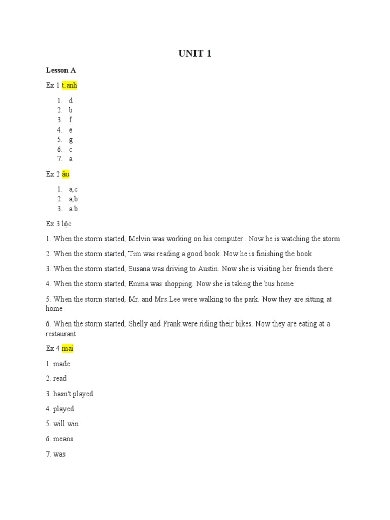 Answer Workbook 4a Pdf