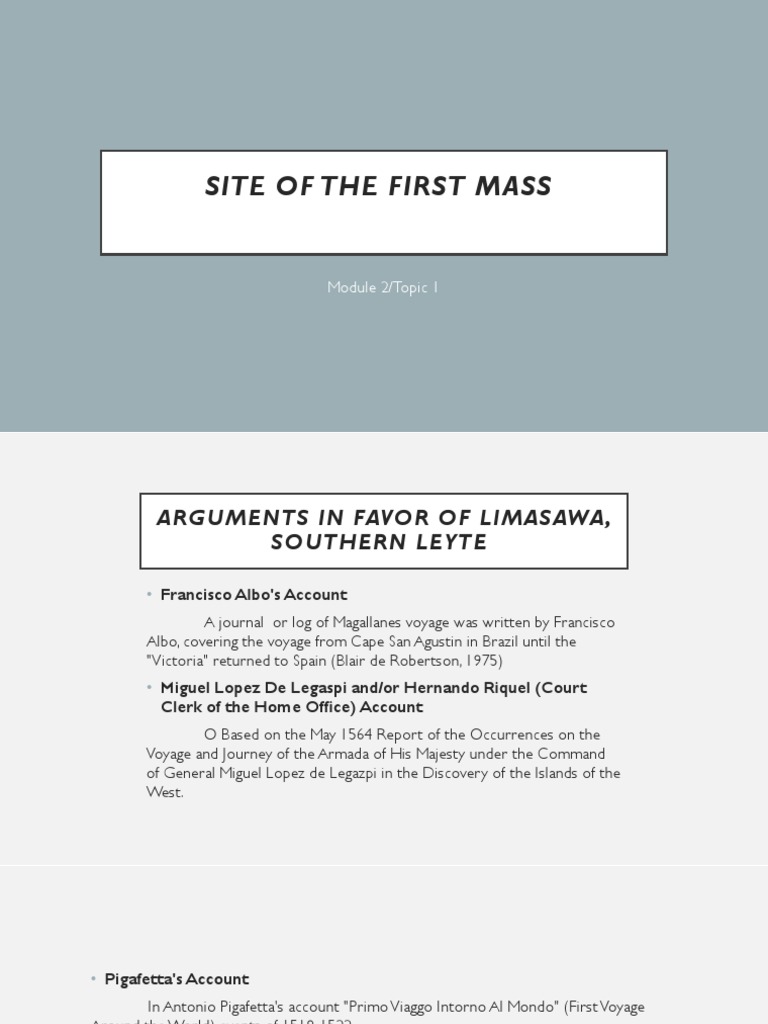 Site of The First Mass: Module 2/topic 1 | PDF