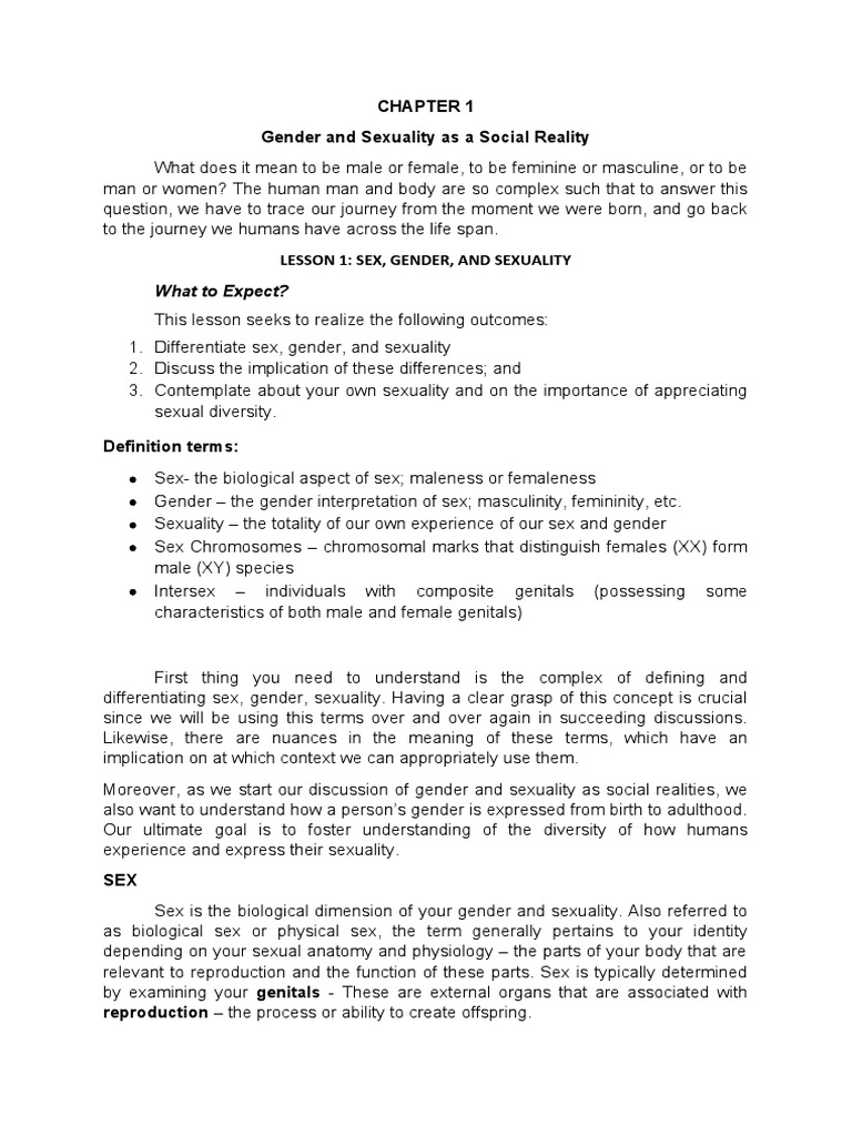 Understanding Sex, Gender, and Sexuality | PDF | Gender | Gender Studies