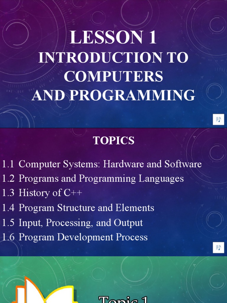Lesson 1: Introduction To Computers and Programming | PDF | Computer ...