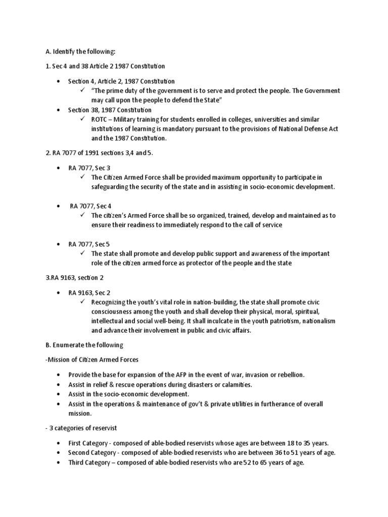 ROTC | PDF | Military Service | Reserve Officers' Training Corps