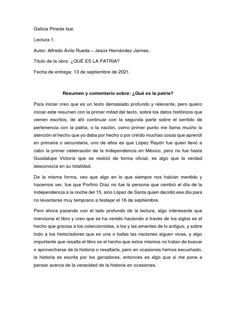 Galicia Pineda Isai - Lectura 1 | PDF | Verdad | Amor