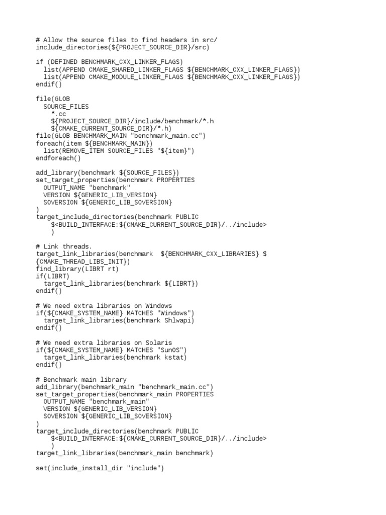 CMake Lists | PDF | Computing | Software Engineering