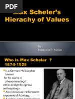 Max Scheler's Hierarchy of Values | PDF