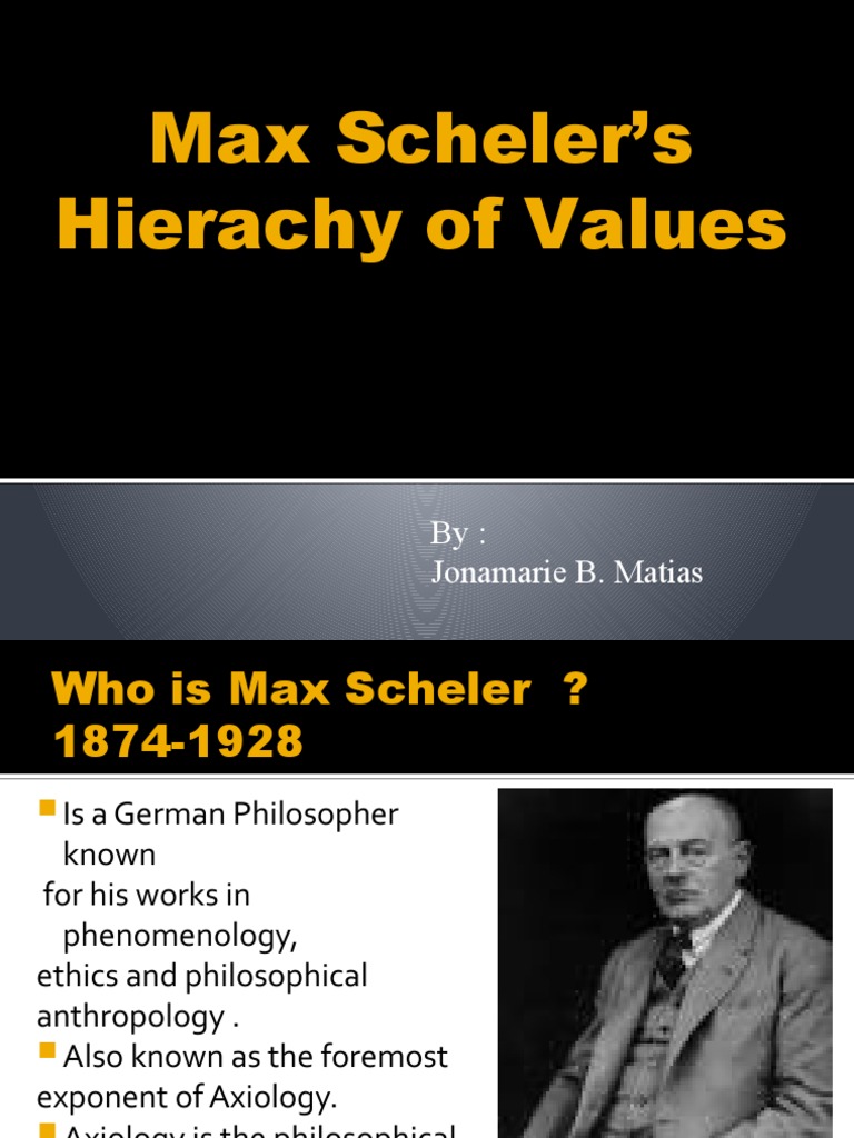 Max Scheler's Value Hierarchy Explained | PDF | Value (Ethics) | Behavior