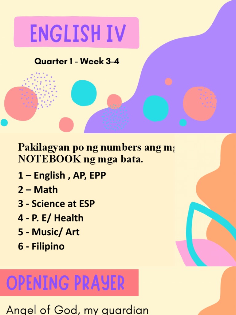 q1 English Week 3-4 | PDF